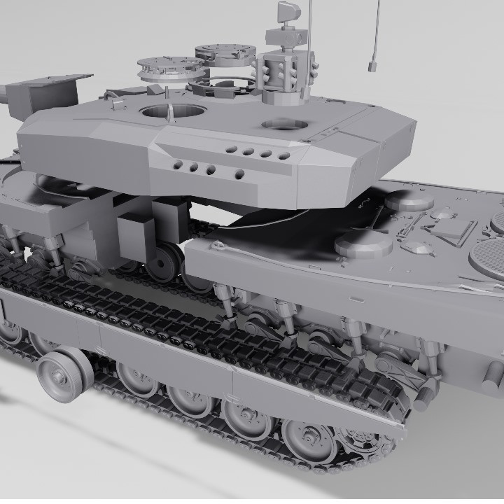 3D Printable Leopard 2 Pz. 87 with 140mm gun by The Military Industrial ...