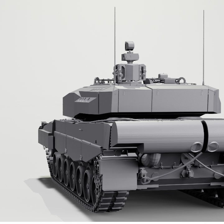3D Printable Leopard 2 Pz. 87 with 140mm gun by The Military Industrial ...