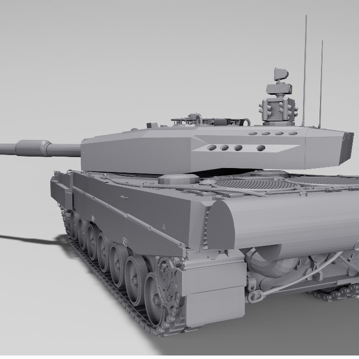 3D Printable Leopard 2 Pz. 87 with 140mm gun by The Military Industrial ...