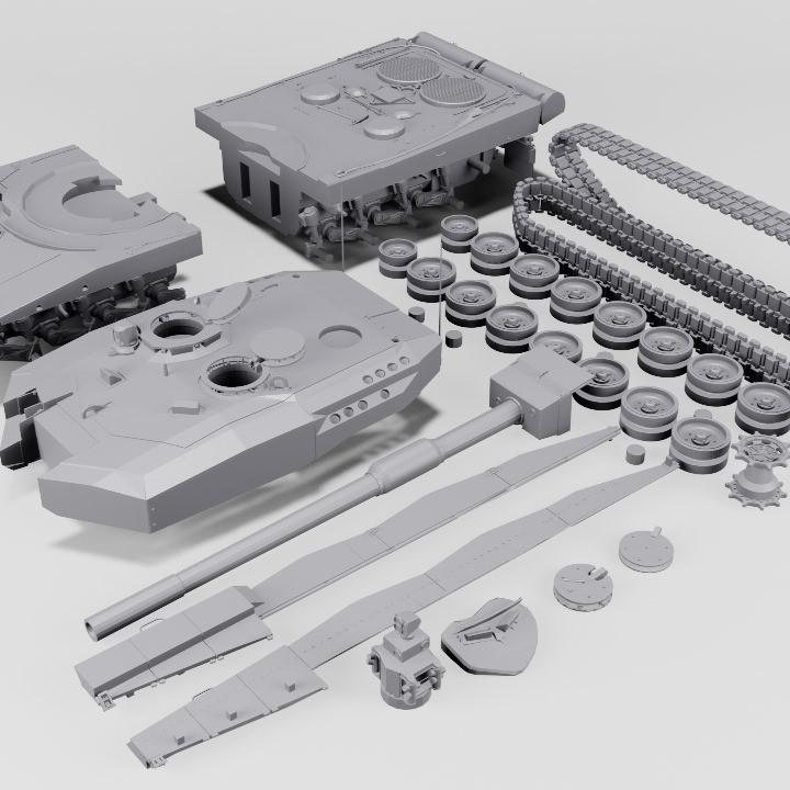 3D Printable Leopard 2 Pz. 87 with 140mm gun by The Military Industrial ...