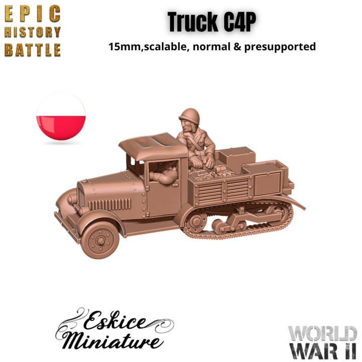 3D Printable Truck C4P - 15mm for EHB by Eskice Miniature - Aron