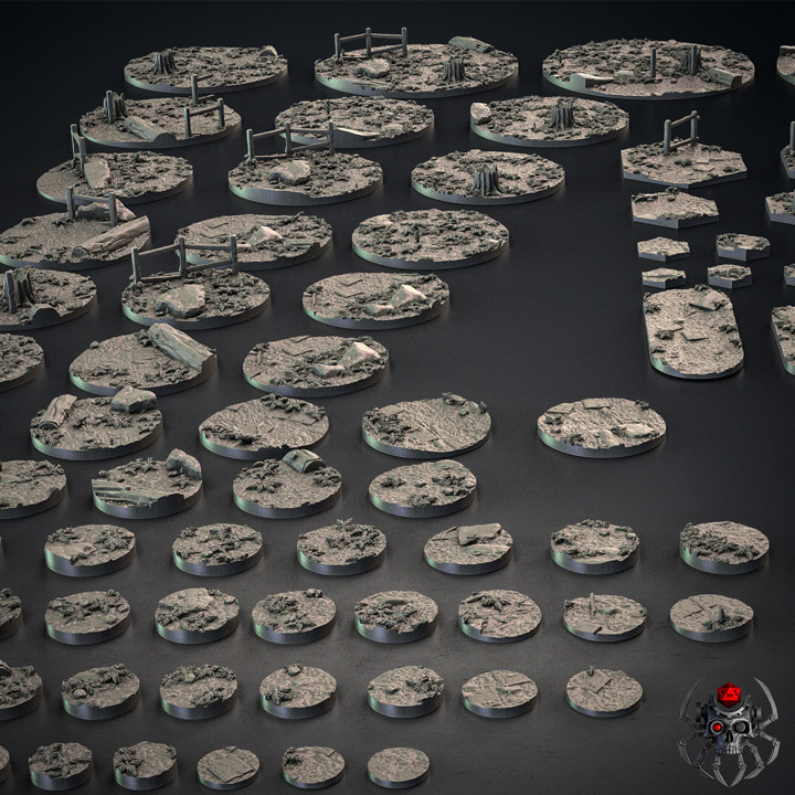3D Printable Forest Base Set by EightLegsMiniatures