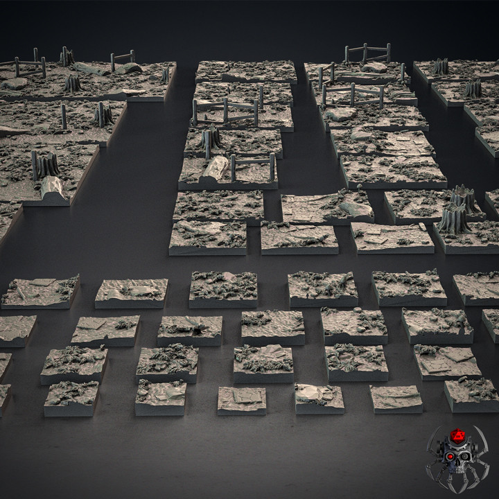 3D Printable Forest Base Set by EightLegsMiniatures