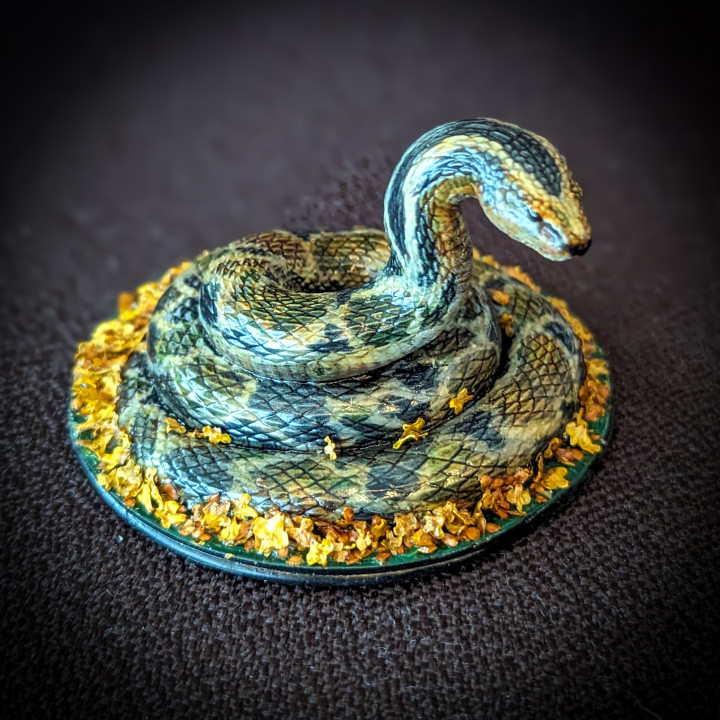 3D Print of Giant Constrictor Snake coiled by Neotechforge
