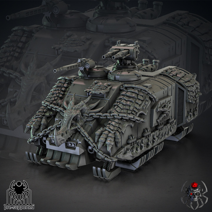 3D Printable Flame Lizard Hover APC by EightLegsMiniatures