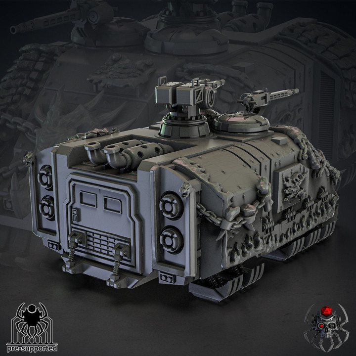 3D Printable Flame Lizard Hover APC by EightLegsMiniatures