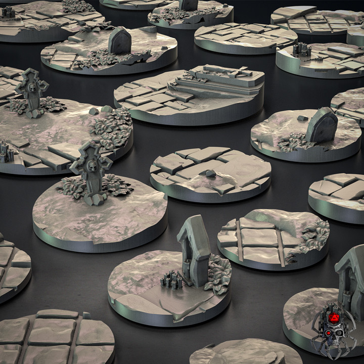 3D Printable Horror Base Set by EightLegsMiniatures