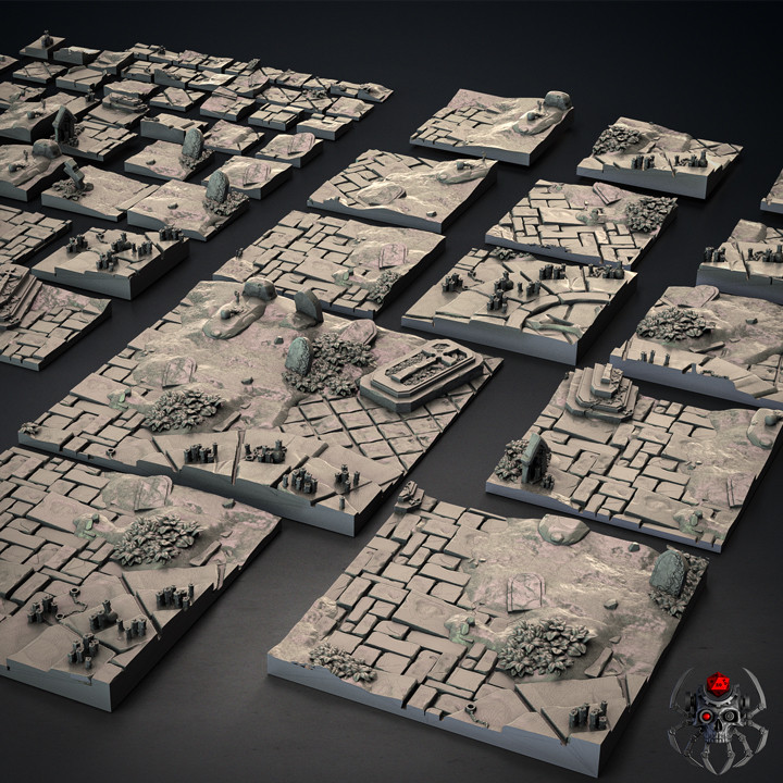 3D Printable Horror Base Set by EightLegsMiniatures