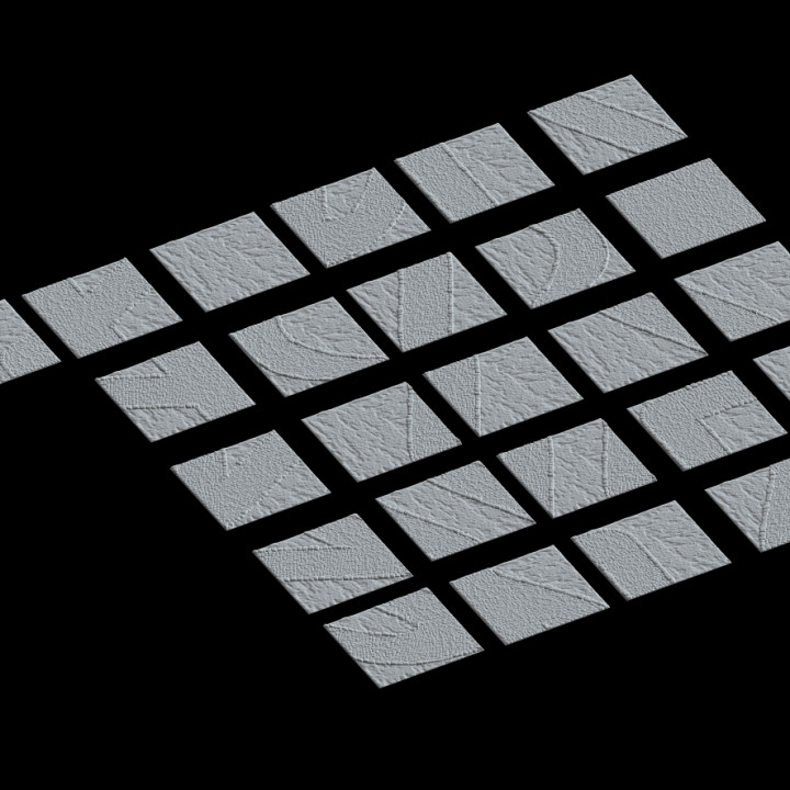 3D Printable Ground Plates - Cobberstones / Pavements / Roads / Town by ...