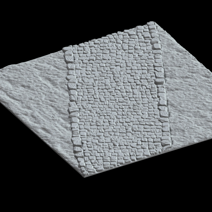3D Printable Ground Plates - Cobberstones / Pavements / Roads / Town by ...