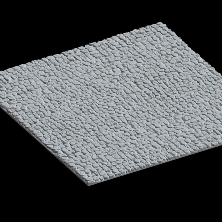 3D Printable Ground Plates - Cobberstones / Pavements / Roads / Town by ...