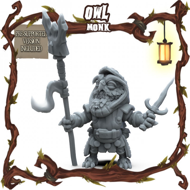 3D Printable Owl Folk Monk by RocketPigGames