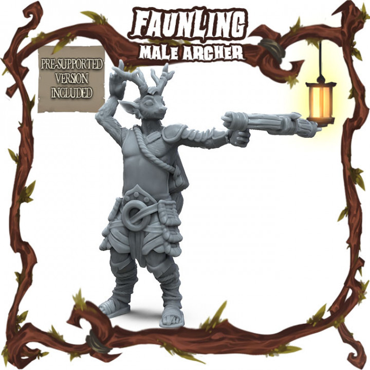 3D Printable Faunling: Male Archer by RocketPigGames