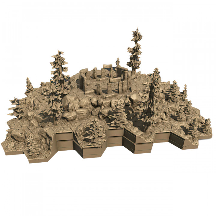3D Printable Hexhog Tabletops: Mysterious Megaliths by Hexhog Tabletops