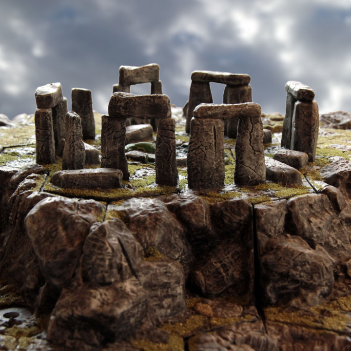 3D Printable Hexhog Tabletops: Mysterious Megaliths by Hexhog Tabletops