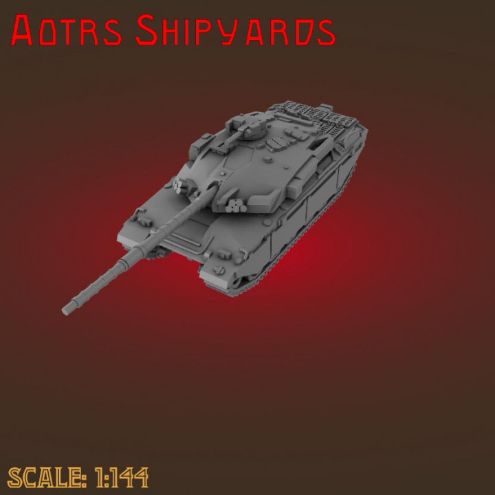 3D Printable MG144-UK10B Challenger 1 Mk 1/Mk2 by Aotrs Shipyards