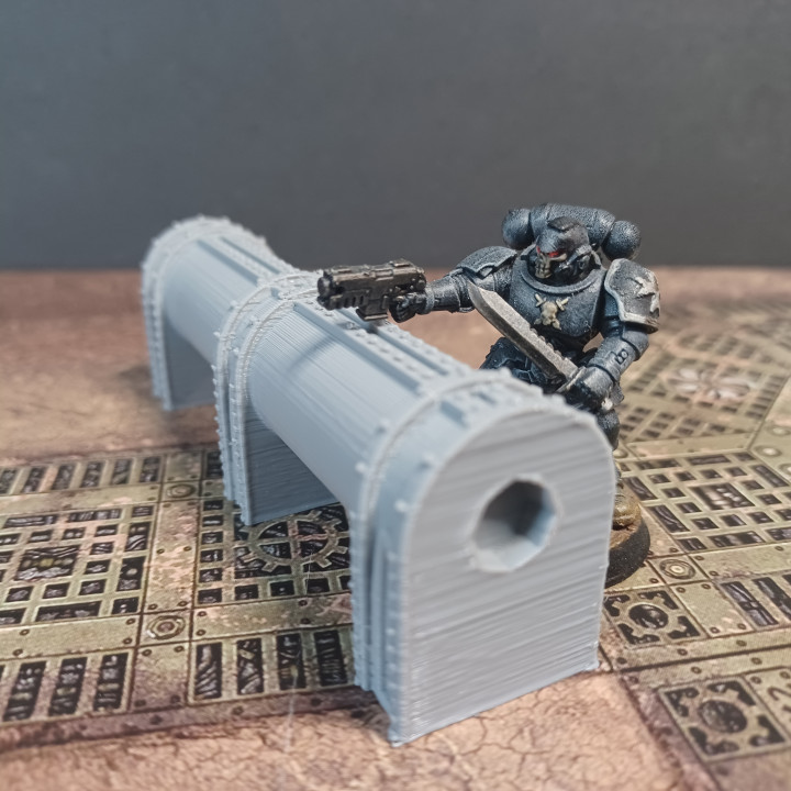3D Printable Tech Cult Refinery and Pipeline Bundle Set by Wargame Forge