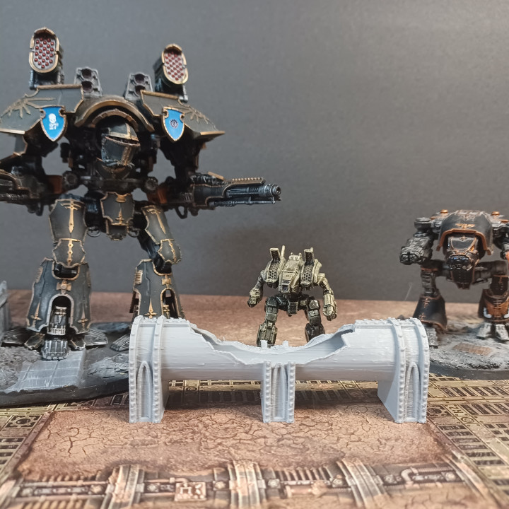 3D Printable Tech Cult Refinery and Pipeline Bundle Set by Wargame Forge