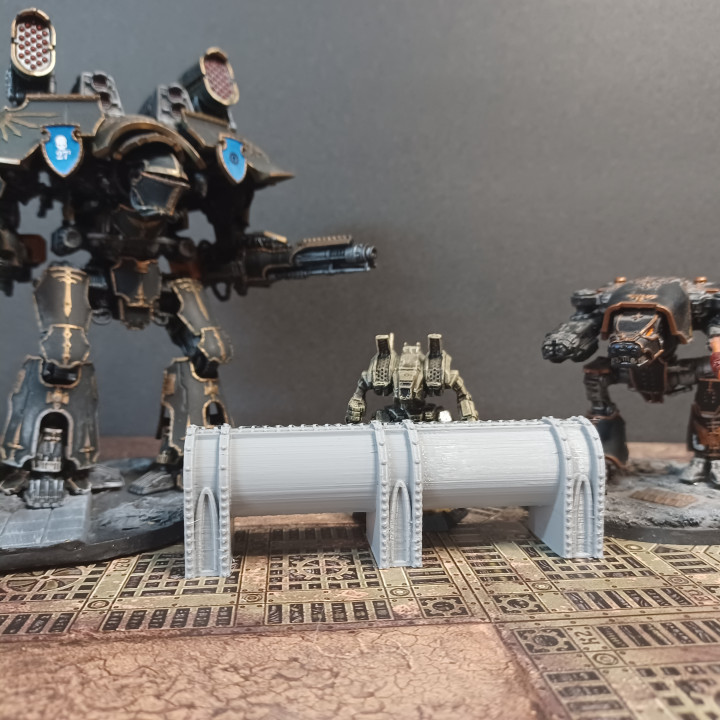 3D Printable Tech Cult Pipeline Set by Wargame Forge