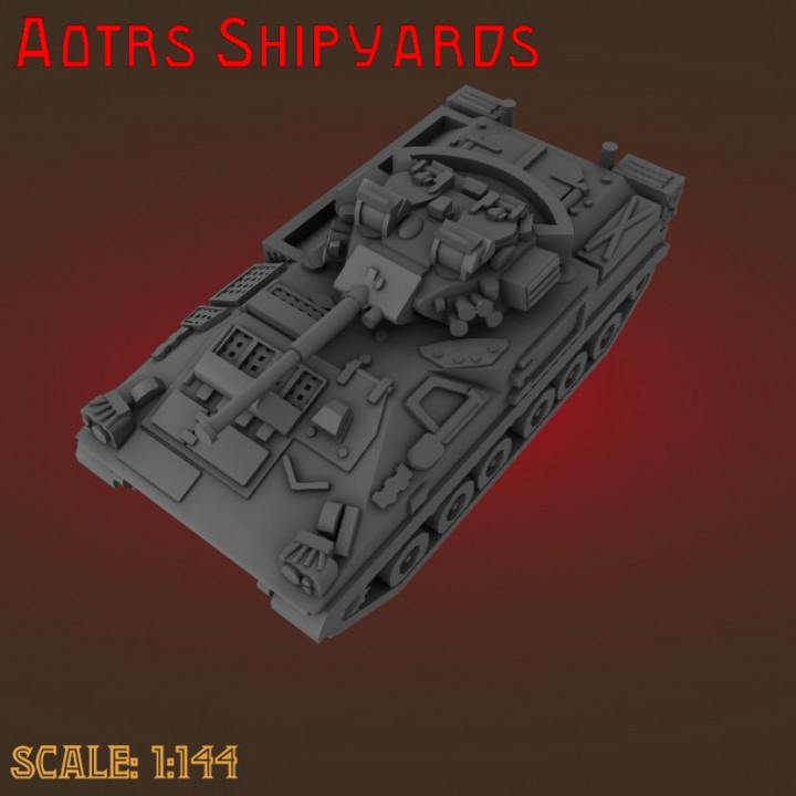 3D Printable MG144-UK12C FV511 Warrior Command by Aotrs Shipyards