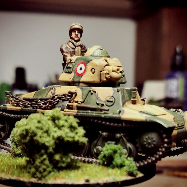 3D Printable WW2 28mm 1940 French tank crew 2 by Colonel Muller