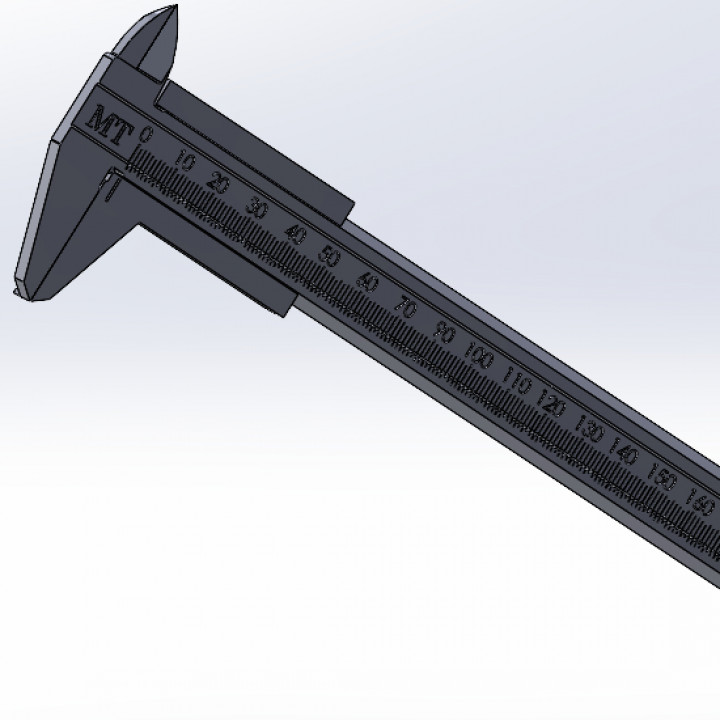 3D Printable measuring stick / Messchieber by Markus Tauschhuber