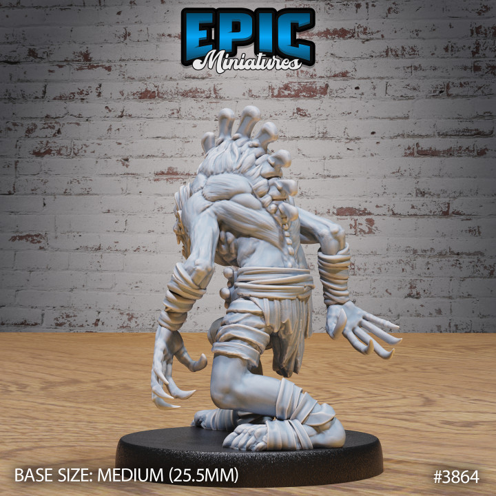 3D Printable Common Ghoul Set / Evil Spirit / Undead Humanoid Beast ...