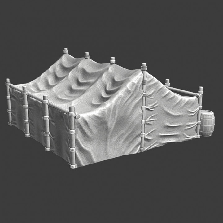 3D Printable Large medieval camp tent - Wargaming props by Northern ...