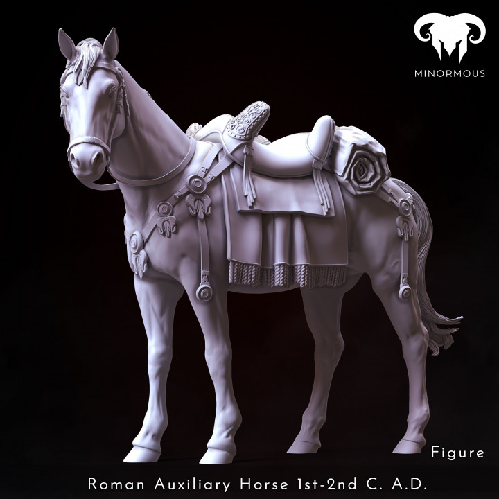 3D Printable Figure & Horse - Roman Auxiliary Cavalryman 1st-2nd C. A.D ...