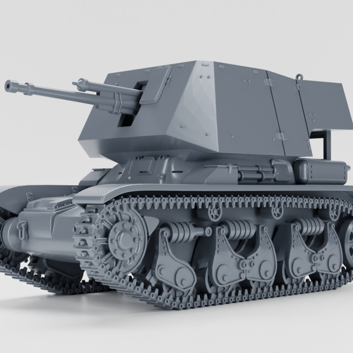 3D Printable Light Tank Panzerjager 35R (Germany, WW2) by Wargame3d