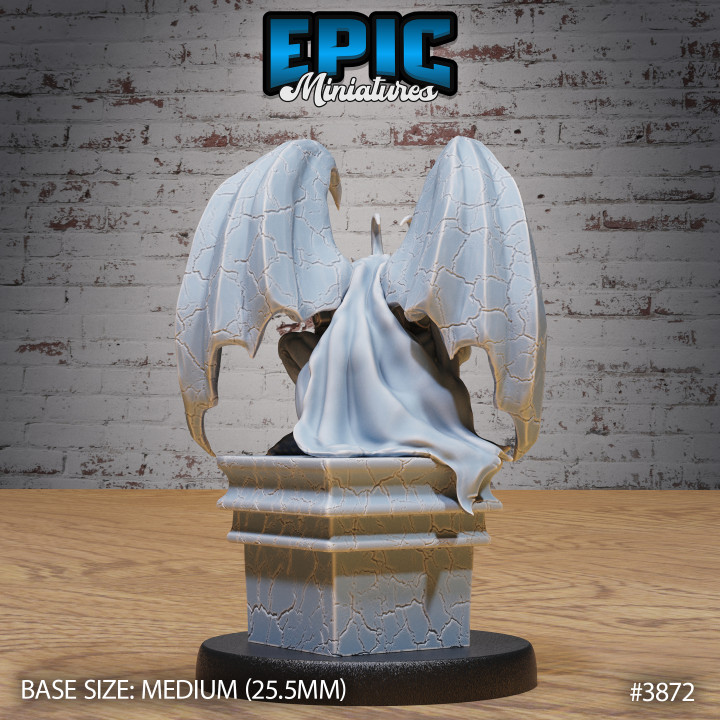 3D Printable Graveyard Gargoyle Set / Onyx Statue Demon / Evil Lord ...