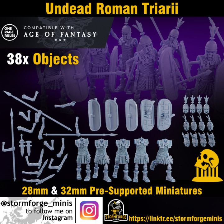 3D Printable Undead Caesarian Roman Army Set by Stormforge Miniatures