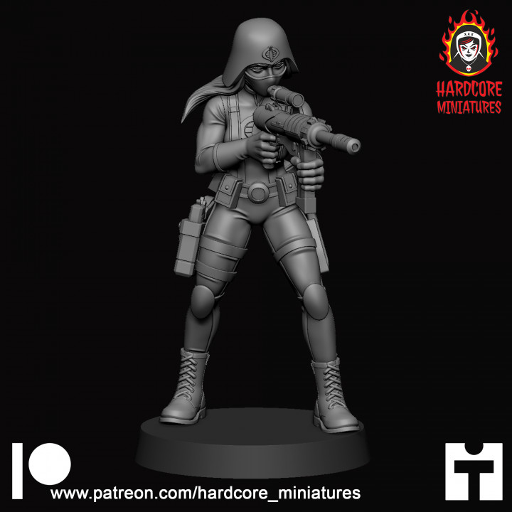3D Printable Viper Female Troopers by Hardcore Miniatures