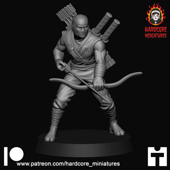 3D Printable White Ninja by Hardcore Miniatures
