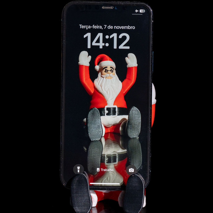 3D Printable Supportive Santa Phone Holder by Stlflix