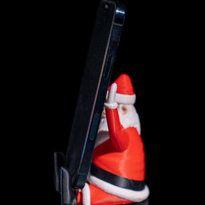 3D Printable Supportive Santa Phone Holder by Stlflix