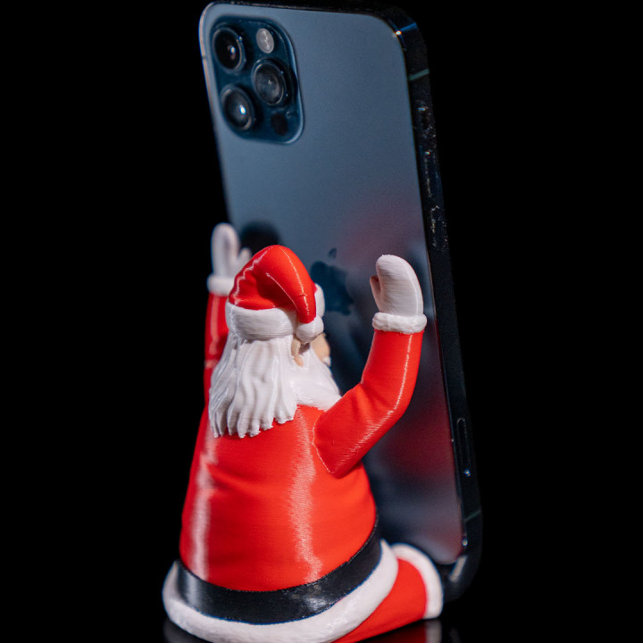 3D Printable Supportive Santa Phone Holder by Stlflix