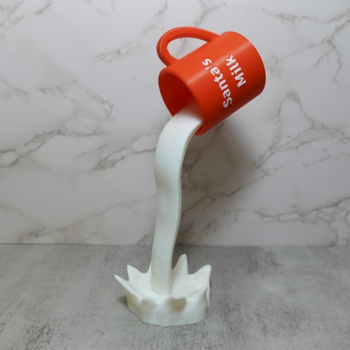 3D Printable Floating Santa's Milk by MysticMesh3D