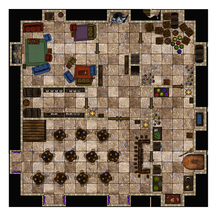 3D Printable Castle Manor - Digital DnD Fantasy Terrain Battle Map ...