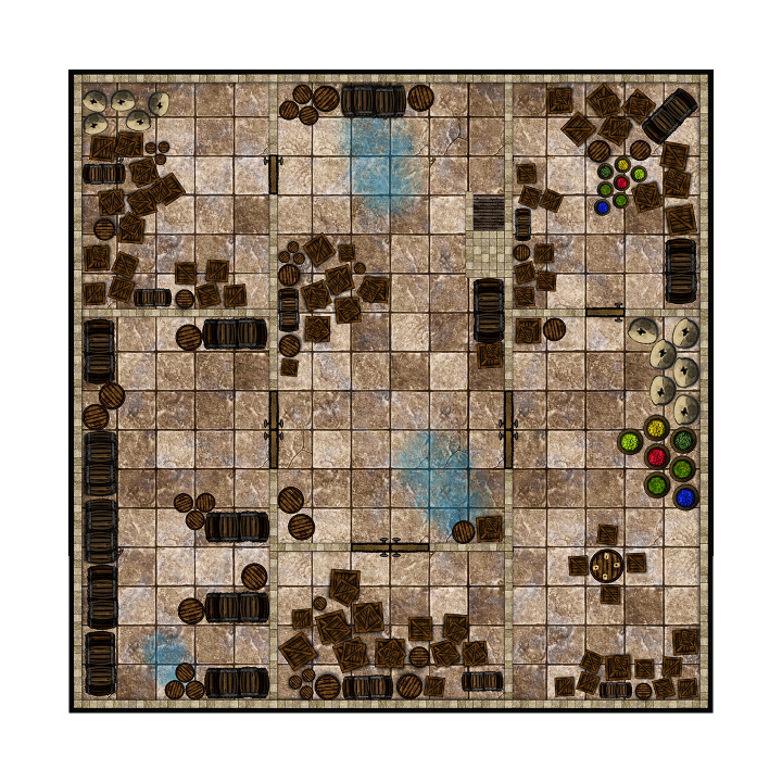 3D Printable Castle Manor - Digital DnD Fantasy Terrain Battle Map ...