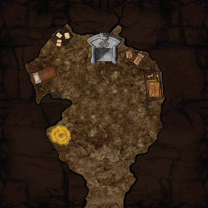 3D Printable Cave Hideout - Modular Digital Fantasy DnD Terrain Battle ...