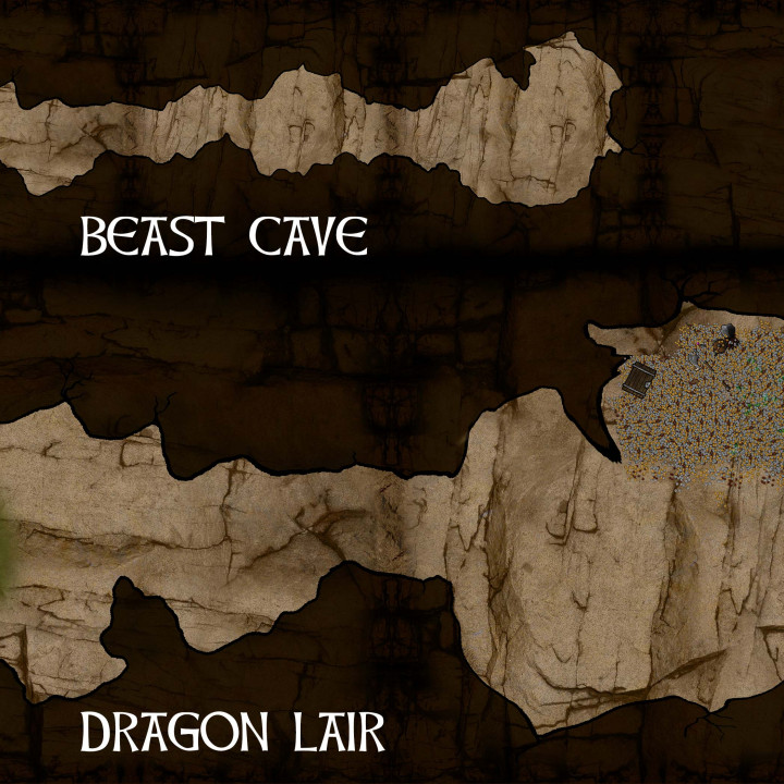 3D Printable Cave Hideout - Modular Digital Fantasy DnD Terrain Battle ...
