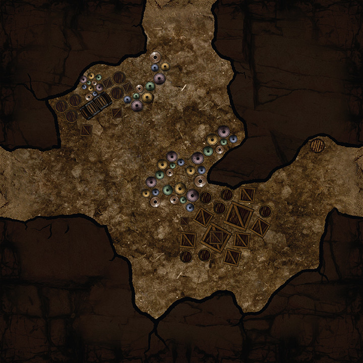 3D Printable Cave Hideout - Modular Digital Fantasy DnD Terrain Battle ...