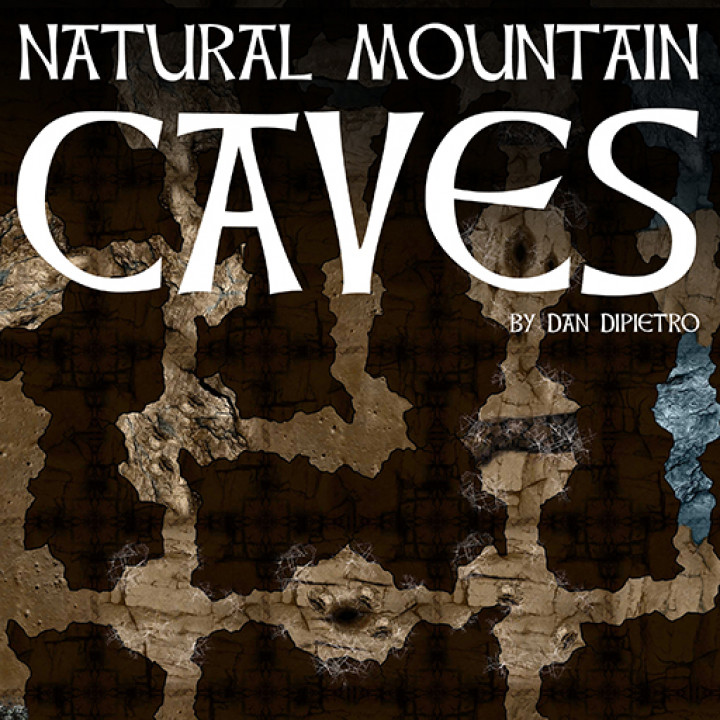 3D Printable Natural Mountain Caves - Digital Terrain Battle Maps by ...