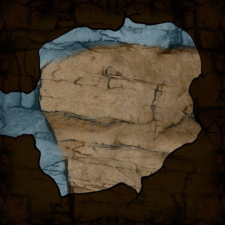 3D Printable Natural Mountain Caves - Digital Terrain Battle Maps by ...