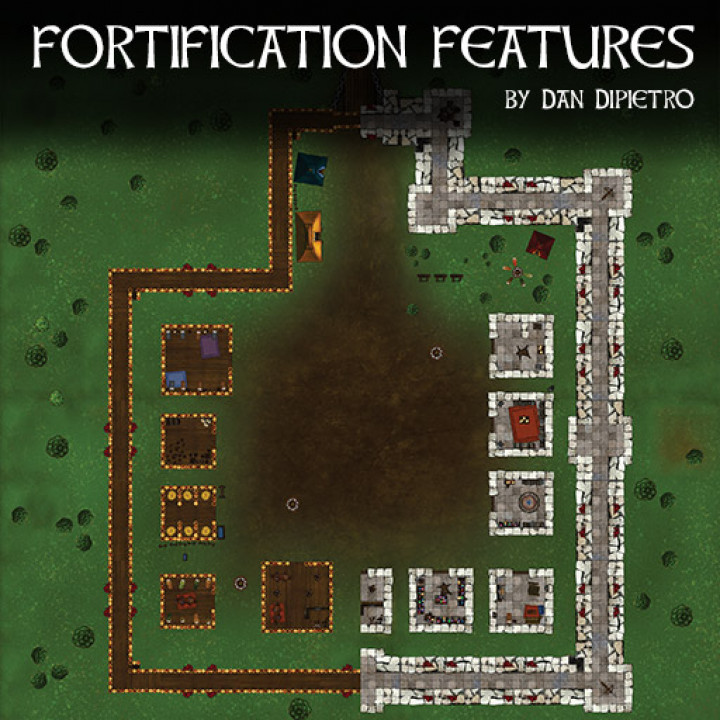 3D Printable Fortification Features - Modular Digital DnD Terrain ...