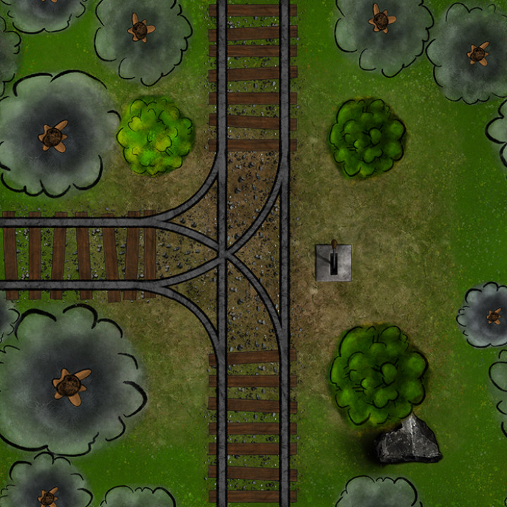 3D Printable Forest Grove - Modular Digital DnD Terrain Battle Map ...