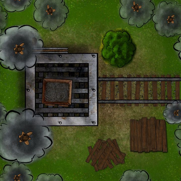 3D Printable Forest Grove - Modular Digital DnD Terrain Battle Map ...