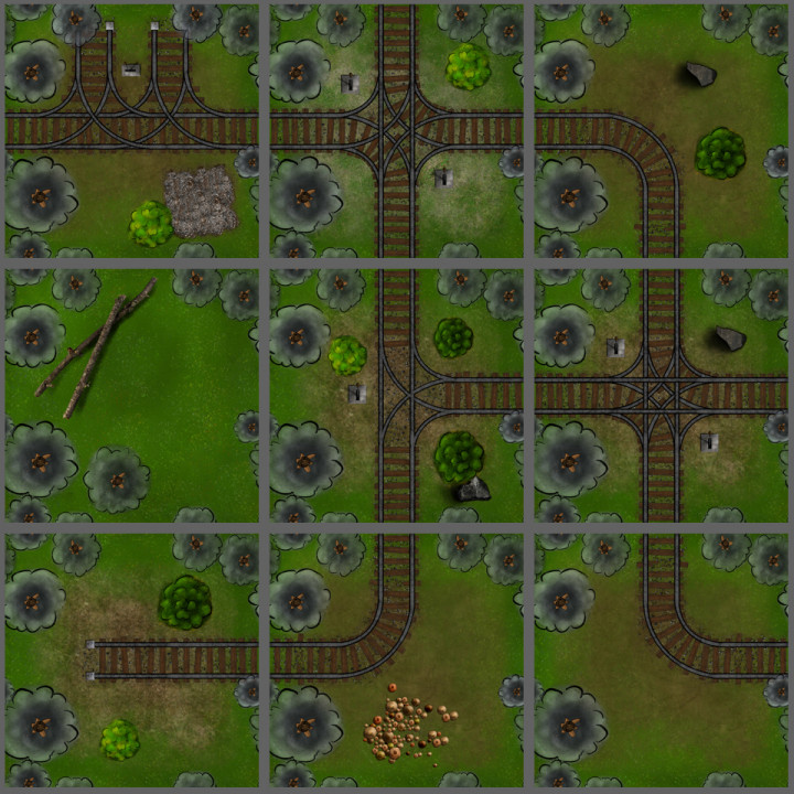 3D Printable Forest Grove - Modular Digital DnD Terrain Battle Map ...