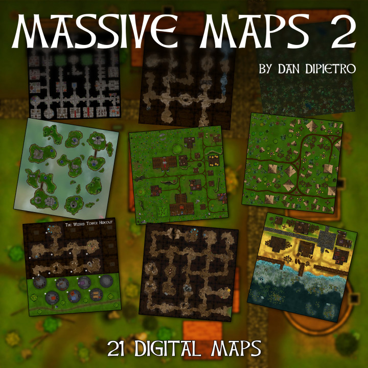 3D Printable Massive Maps 2 - Digital Fantasy DnD Terrain Battle Maps ...